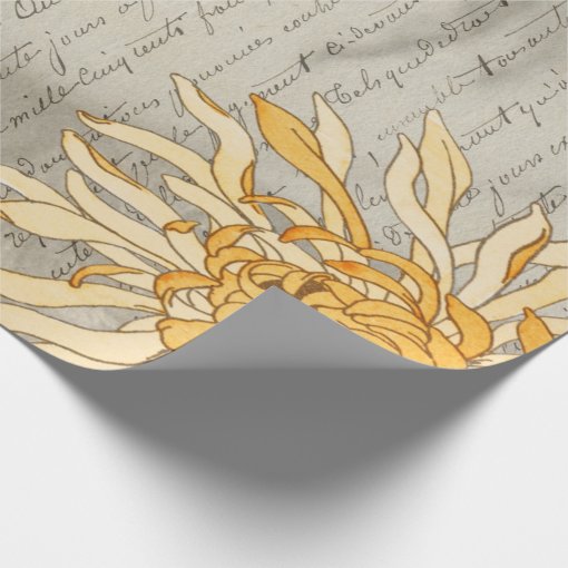 Floral Lady Decoupage Poster Wrapping Paper | Zazzle