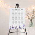 Floral Lavender Wedding Seating Chart Sign | Zazzle