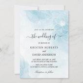 floral light blue wedding invitation | Zazzle