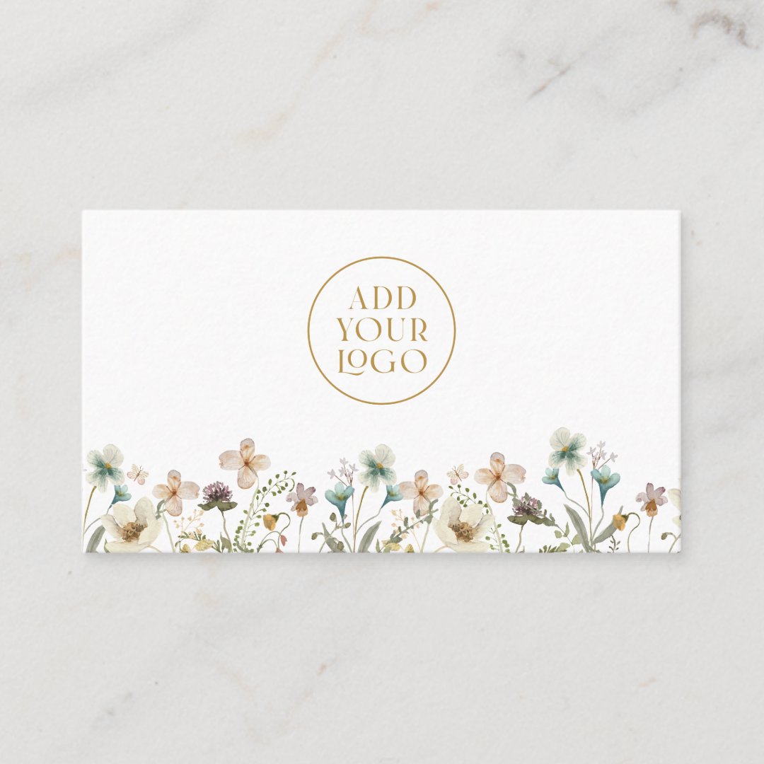 Floral Logo Business Card | Zazzle