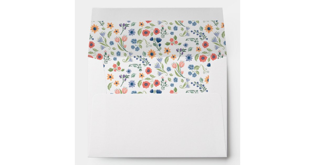 Floral love custom envelope | Zazzle