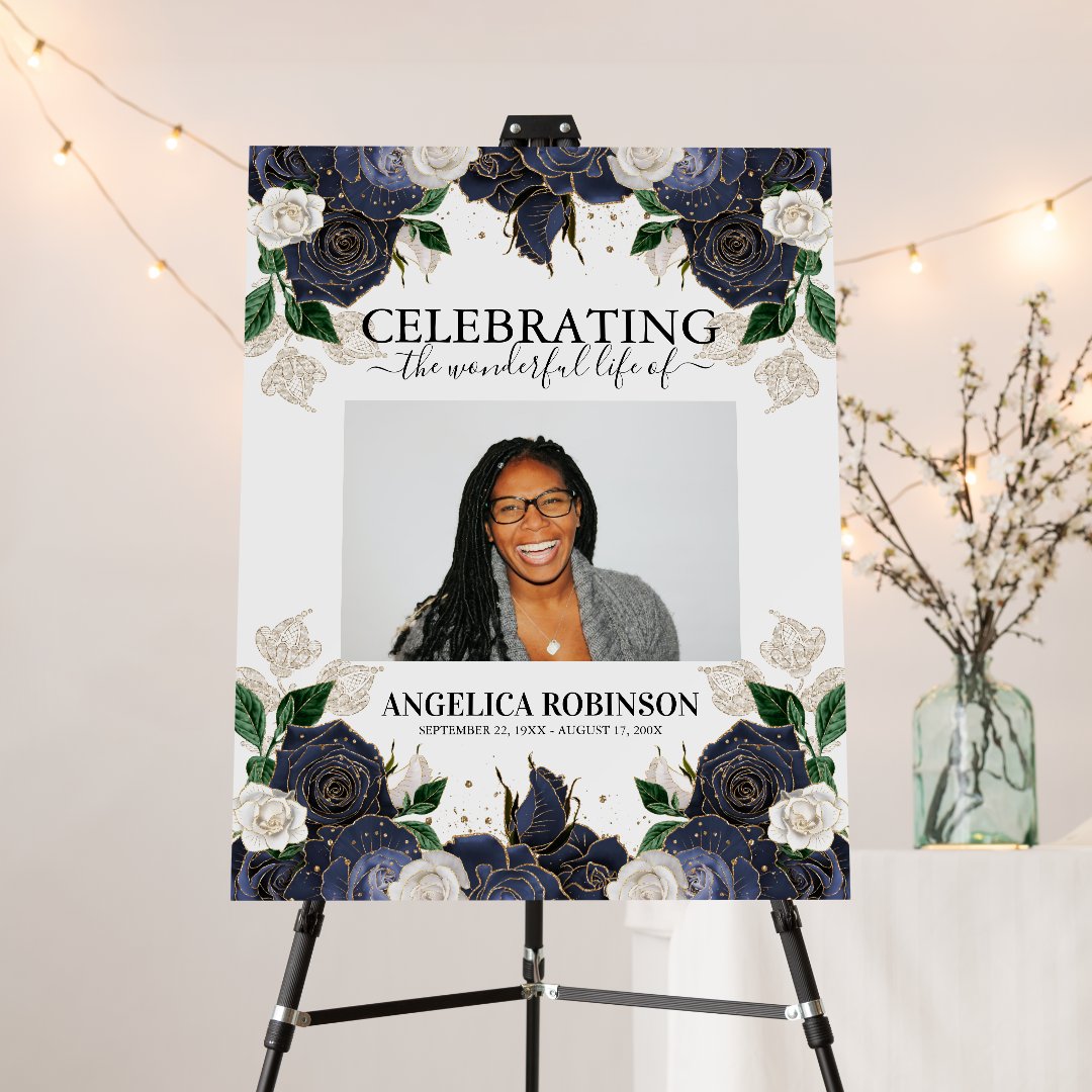 Floral Memorial Funeral Welcome Sign | Zazzle