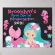Floral Mermaid First Day of School Chalkboard Poster | Zazzle