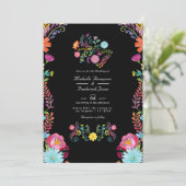 Floral Mexican Fiesta QR Code RSVP Wedding Invitation | Zazzle