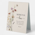 Floral Mimosa Bar Tent Sign | Zazzle