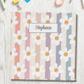 Floral Modern Daisy Girly 3 Ring Binder | Zazzle