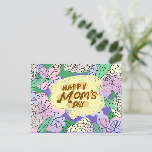 Floral Mother's Day Design Postcard | Zazzle