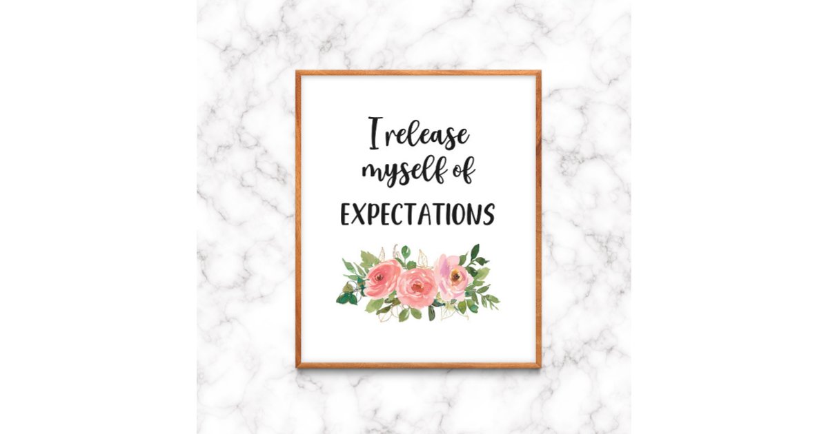 Floral Motivational Affirmation Office Classroom Poster | Zazzle