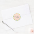 Floral Nine Months New Baby Sticker | Zazzle