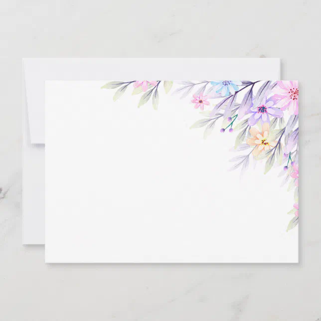 Floral Note Card | Zazzle