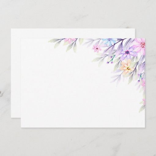 Floral Note Card | Zazzle