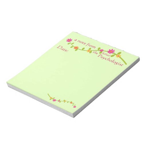 Floral Note from the School Psychologist | Zazzle