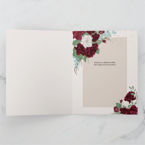 Floral Number 16 Personalized 16th Birthday Card | Zazzle