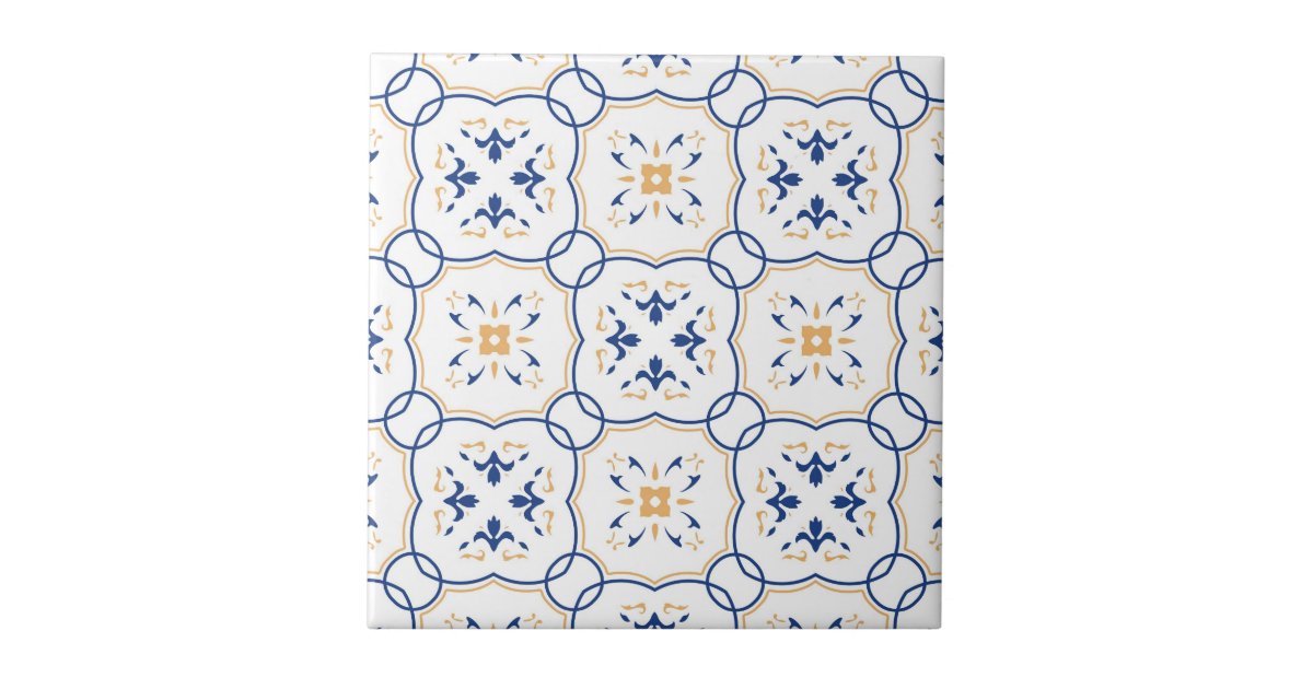Floral Pattern Ceramic Tile | Zazzle