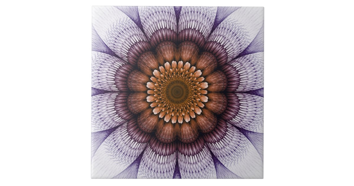 Floral pattern ceramic tile | Zazzle