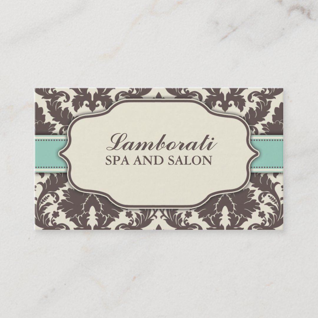 Floral Pattern Damask Elegant Classy Modern Retro Business Card | Zazzle