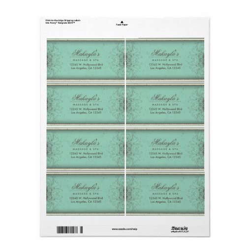 Floral Pattern Damask Elegant Modern Classy Retro Label | Zazzle