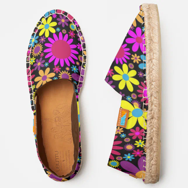 Floral Pattern Espadrilles Ubuntu Comfy Shoes | Zazzle