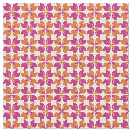 Cherry Blossom Flowers Pattern Fabric | Zazzle.com