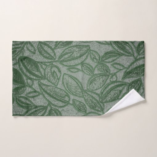 floral pattern, love nature, green bath towel set | Zazzle