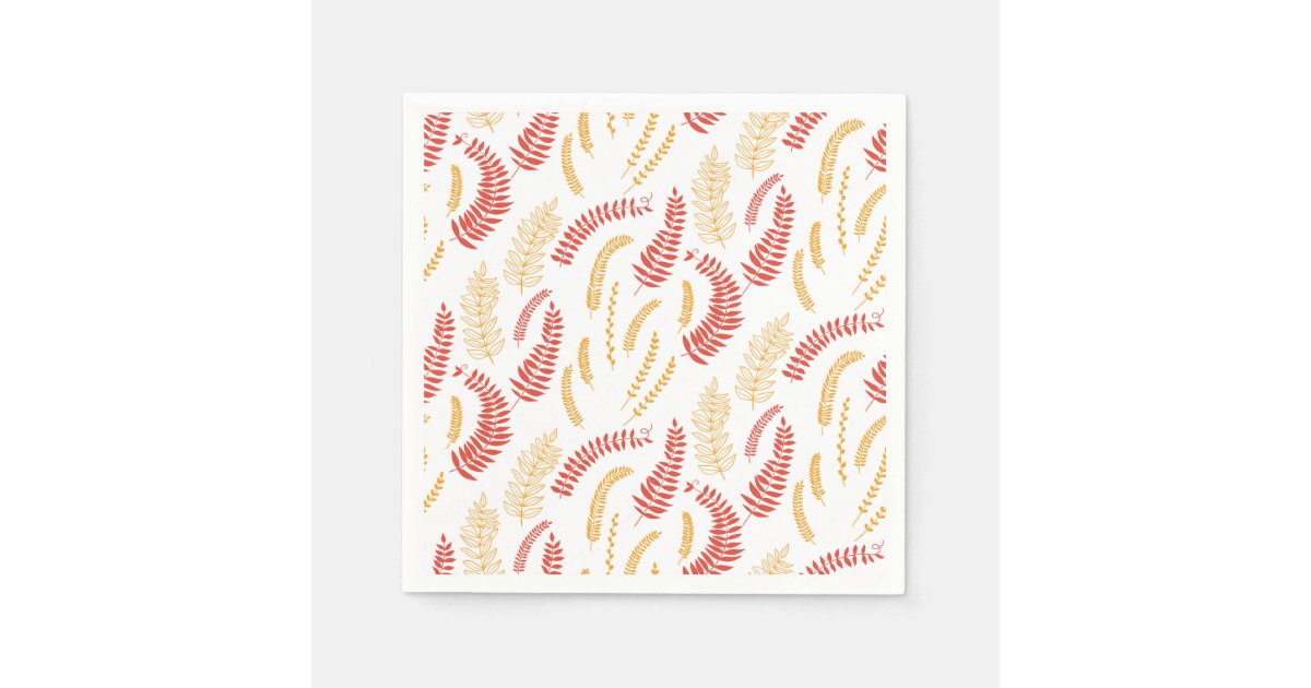 Floral pattern paper napkins | Zazzle