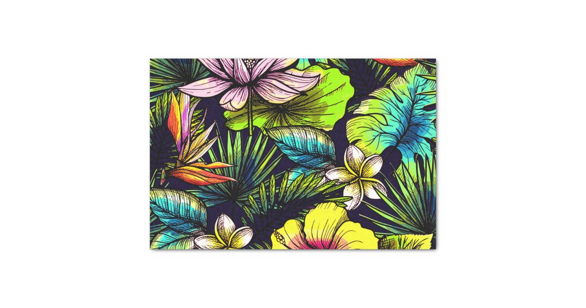 Floral Pattern Tissue Paper | Zazzle
