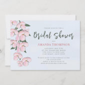 Floral Pink Botanical Cherry Blossoms QR Code Invitation | Zazzle