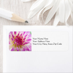 Floral Pink Flower Address Name labels stickers | Zazzle