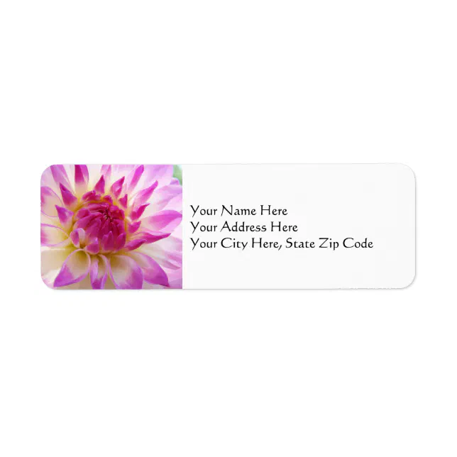 Floral Pink Flower Address Name labels stickers | Zazzle