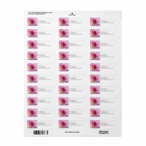 Floral Pink Flower Address Name labels stickers | Zazzle