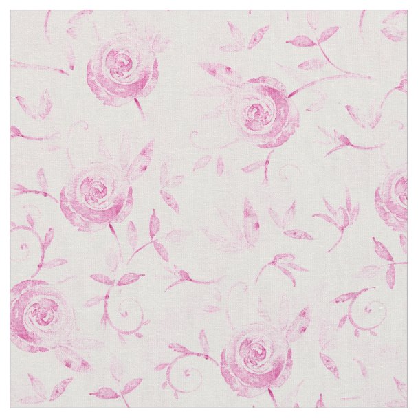Roses Floral Lavender Purple Pattern Fabric | Zazzle