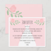 Floral pink unique and funny bridesmaid job offer | Zazzle
