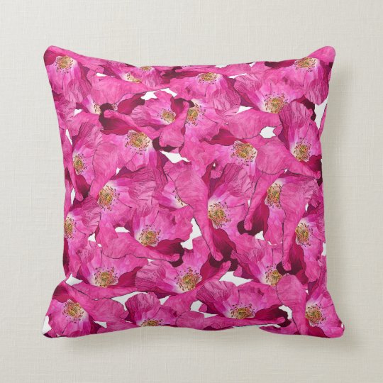 Pink watercolor tropical elegant flamingo floral throw pillow | Zazzle.com