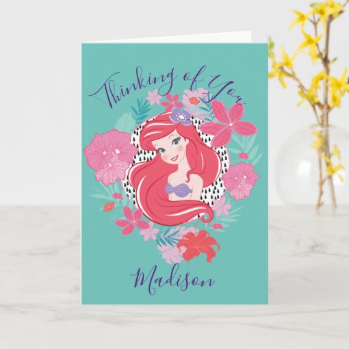 Floral Princess Ariel Card | Zazzle