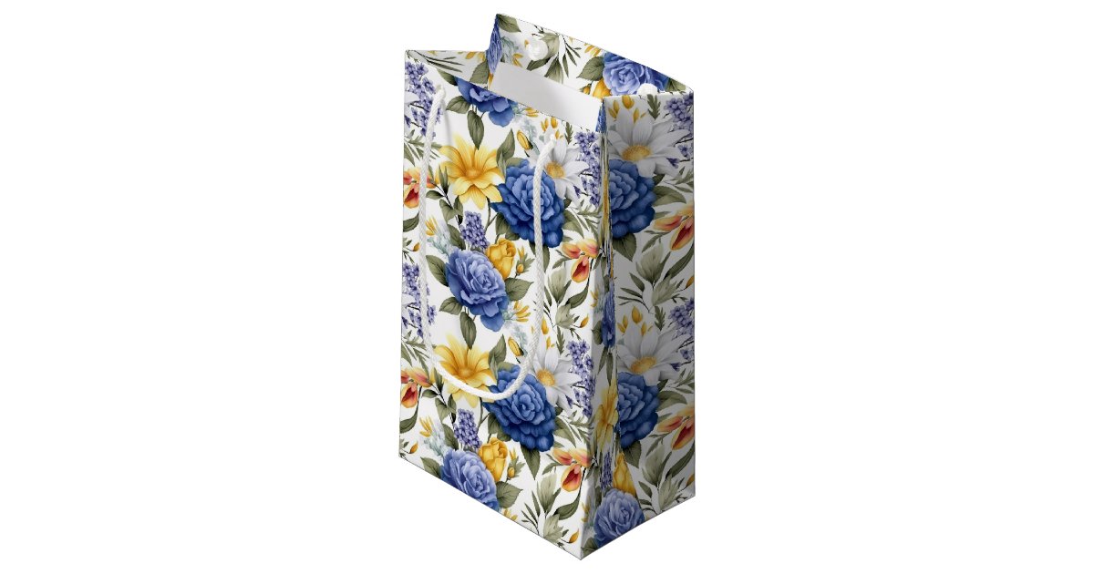 Floral Print Gift Bag | Zazzle