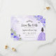Floral Purple Silver Princess Birthday Quinceanera Save The Date | Zazzle