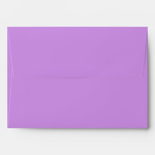 Floral Purple Ultra Violet Wedding Invitation Envelope | Zazzle