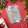 Floral Purple Watercolor Modern Wedding Acrylic Invitations | Zazzle
