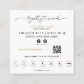 Floral QR . Cafe Coffee Bean Espresso Rewards Loyalty Card | Zazzle
