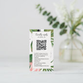 Floral QR Code photo online RSVP Enclosure | Zazzle