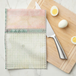 Floral Quilt Squares Square Kitchen Towel | Zazzle