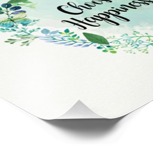 Floral Quote Print, Inspirational Quote Watercolor Photo Print | Zazzle