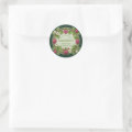 Floral Raspberry Jam Classic Round Sticker | Zazzle