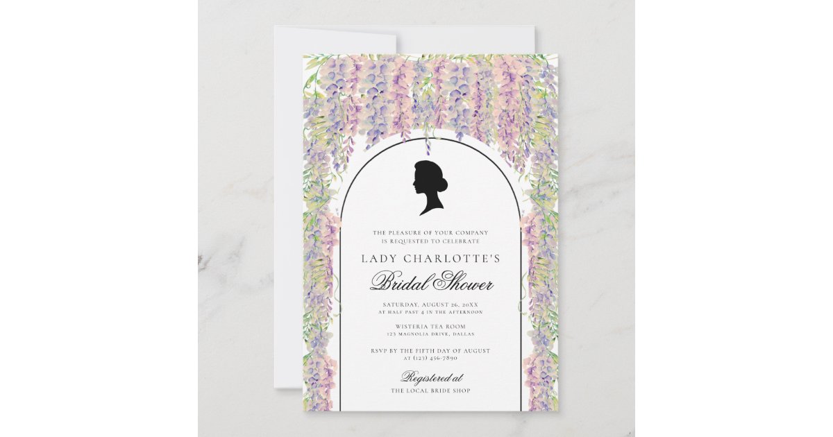 Floral Regency Elegant Bridal Shower Invitation | Zazzle