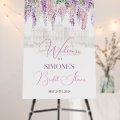 Floral Regency Welcome Sign Foam Poster Board | Zazzle