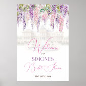Floral Regency Welcome Sign Poster | Zazzle