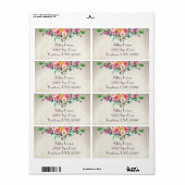 Floral return address label | Zazzle