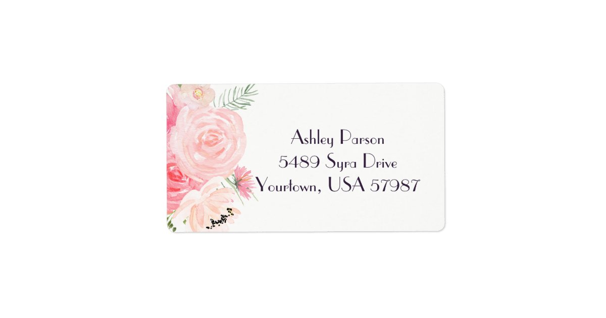 Floral return address label | Zazzle