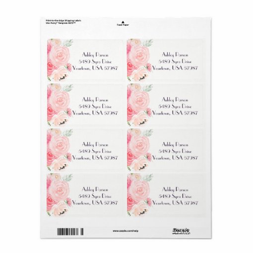 Floral return address label | Zazzle