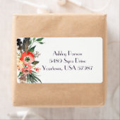 Floral return address label | Zazzle
